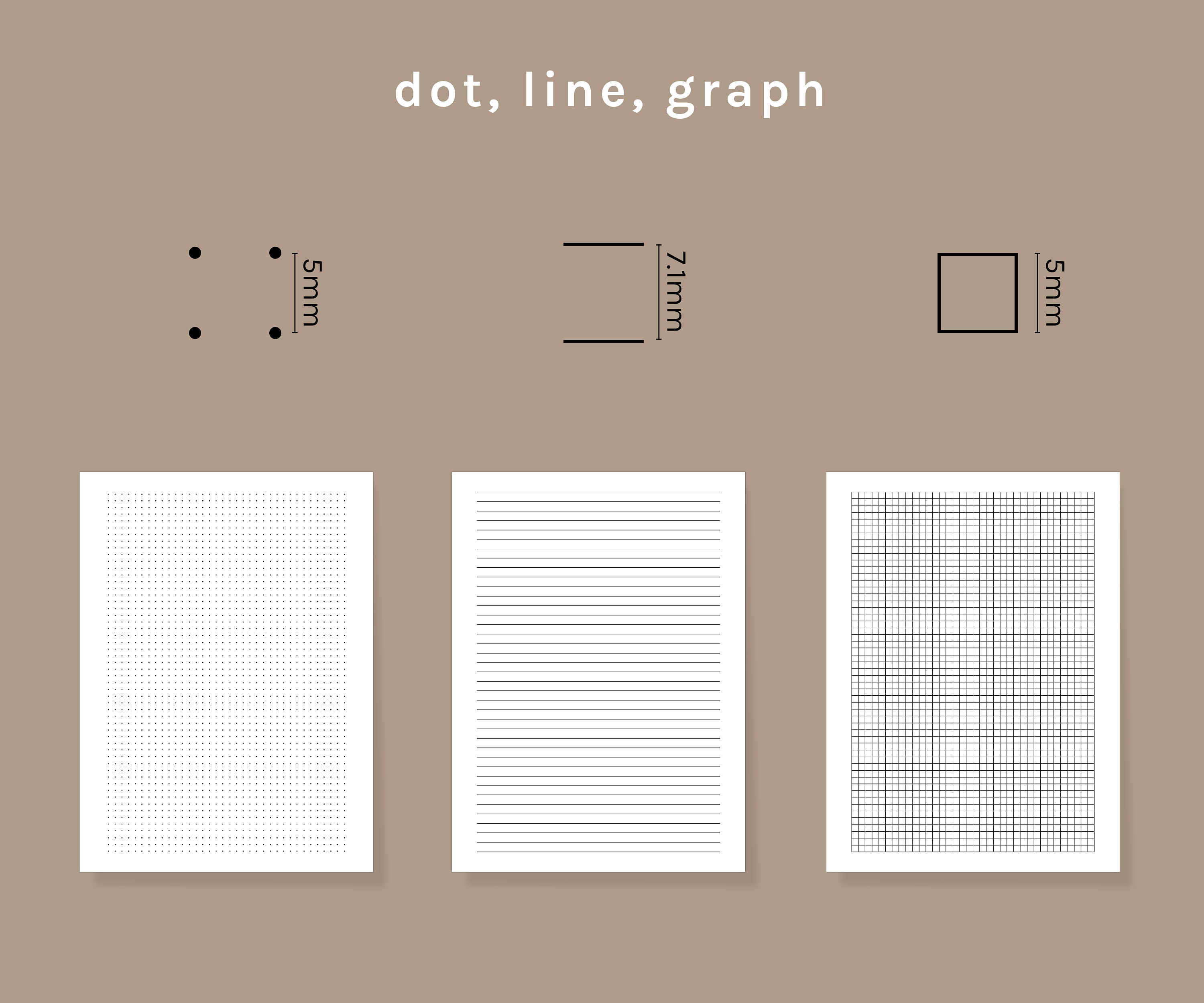 Printable Paper Bundle | Lined Paper, Grid Paper, Dot Grid | Digital ...