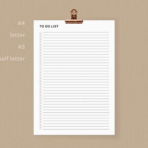Printable To-do List | Lined To-do Paper Template | Planner Insert | A4 ...