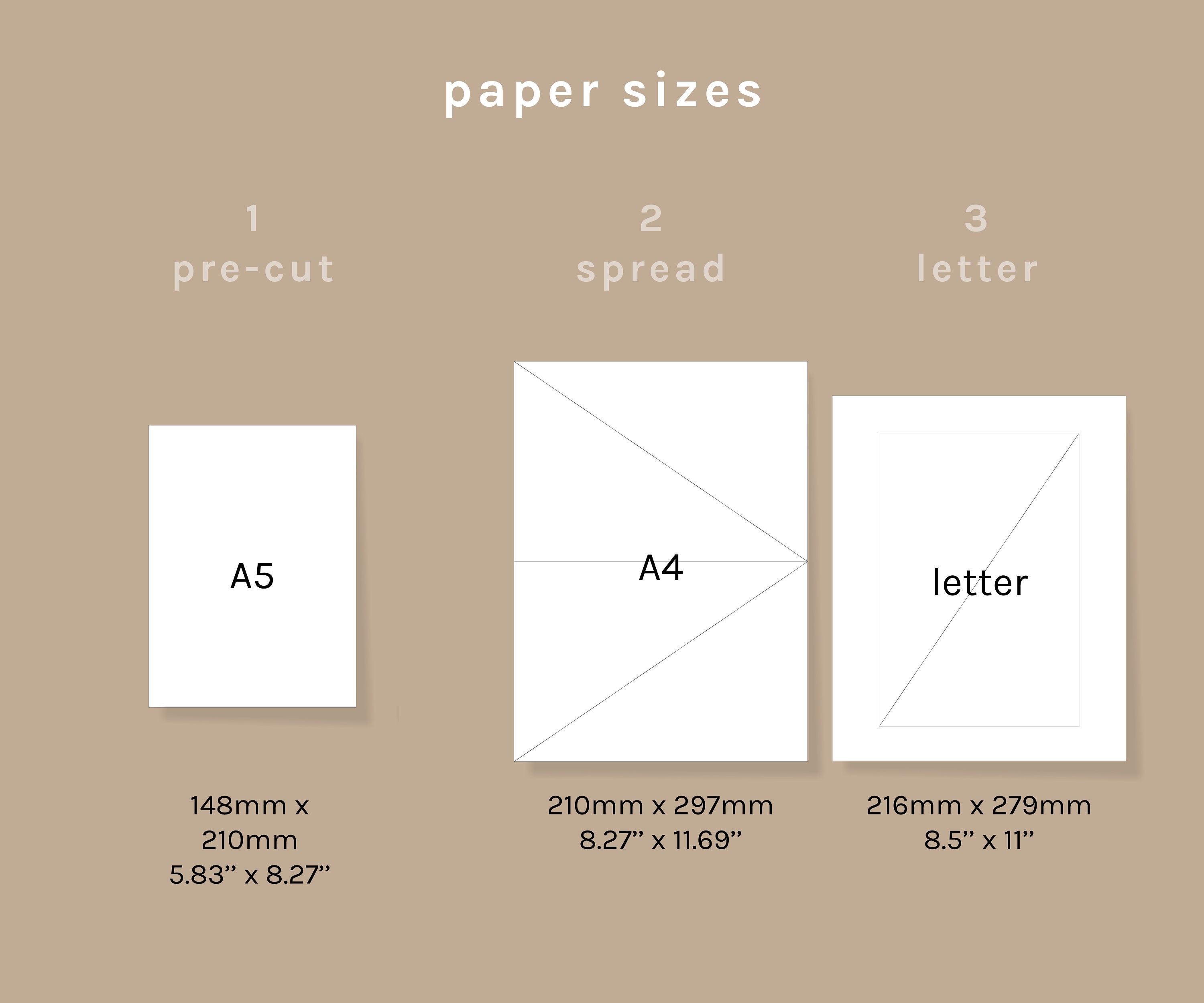 Printable A5 Dot, Graph and Lined Paper Planner Inserts, Note Bundle ...