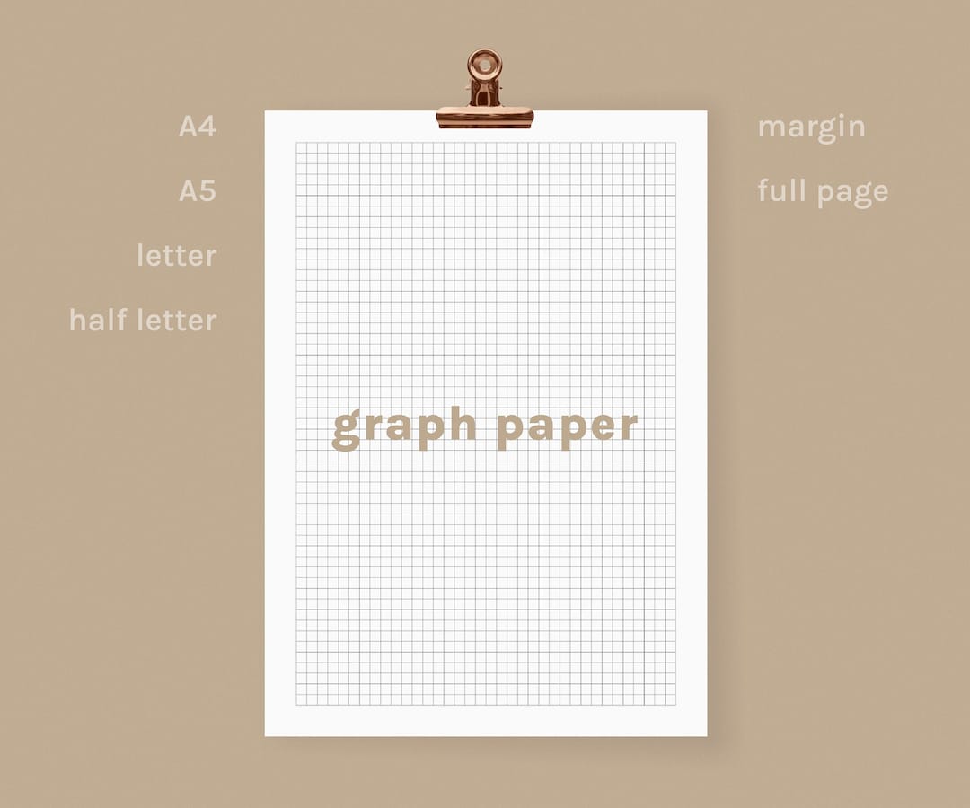 Printable Graph Paper, Graph Sheet, Digital Paper, Journal Template ...