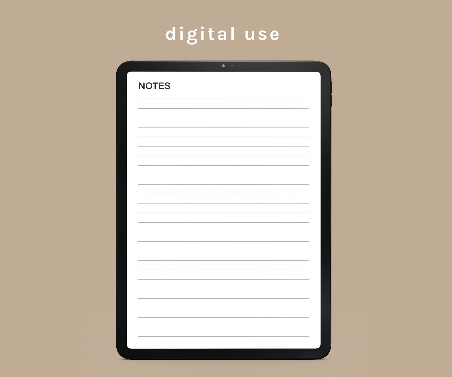 Notes Paper Printable, Lined Note Page, Notes Planner Insert, Study ...