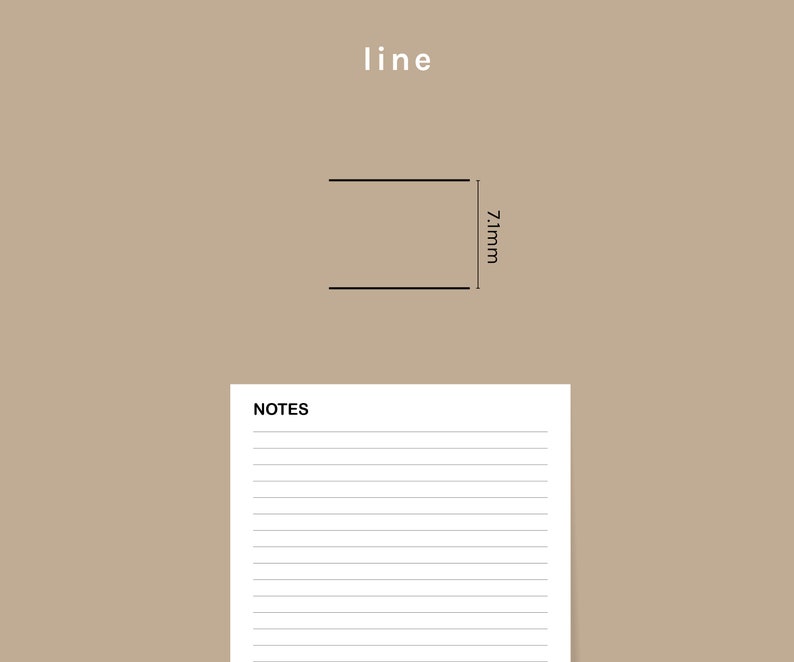Notes Paper Printable, Lined Note Page, Notes Planner Insert, Study ...