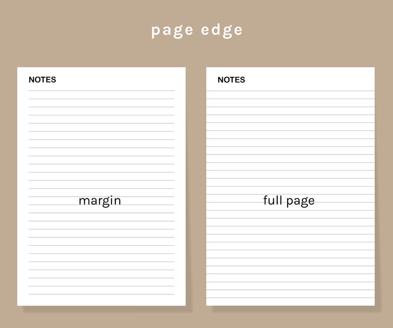 Notes Paper Printable, Lined Note Page, Notes Planner Insert, Study ...
