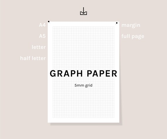 Printable Graph Paper Graph Sheet Digital Paper Journal | Etsy