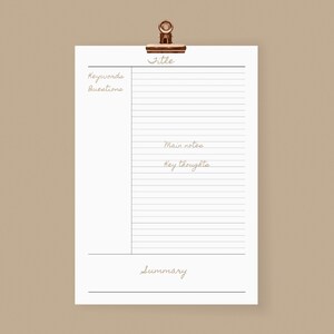 Printable Cornell Notes Paper Bundle, Lined, Graph, Dot Grid and Blank ...
