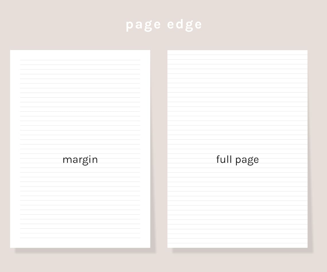 Printable Lined Paper Lined Sheet Digital Paper Journal | Etsy