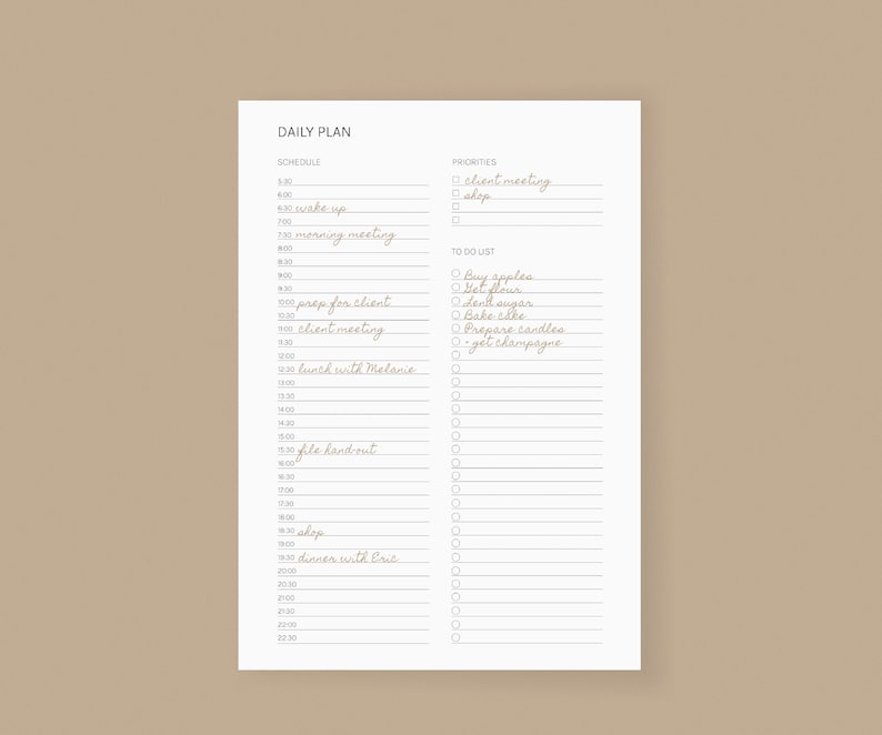 Daily Half-hour Printable Planner, Half-hour Schedule, Daily to Do List ...