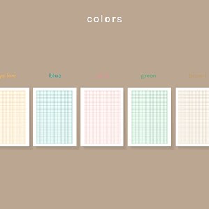 Printable Colored Graph Paper, Color Graph Paper, Note Sheet, PDF, A4 ...