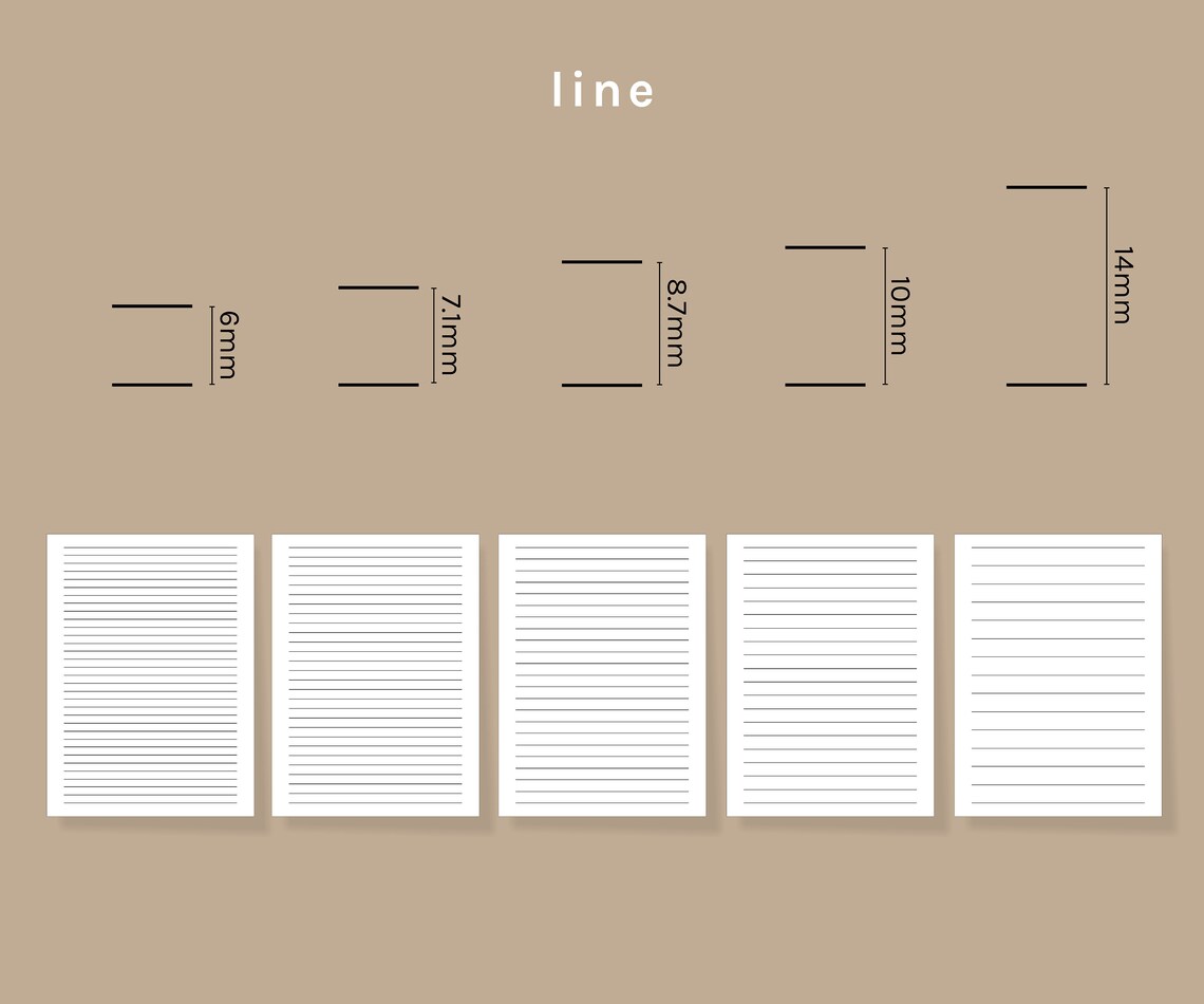 Printable Lined Paper, Lined Sheet, Digital Paper, Journal Template ...