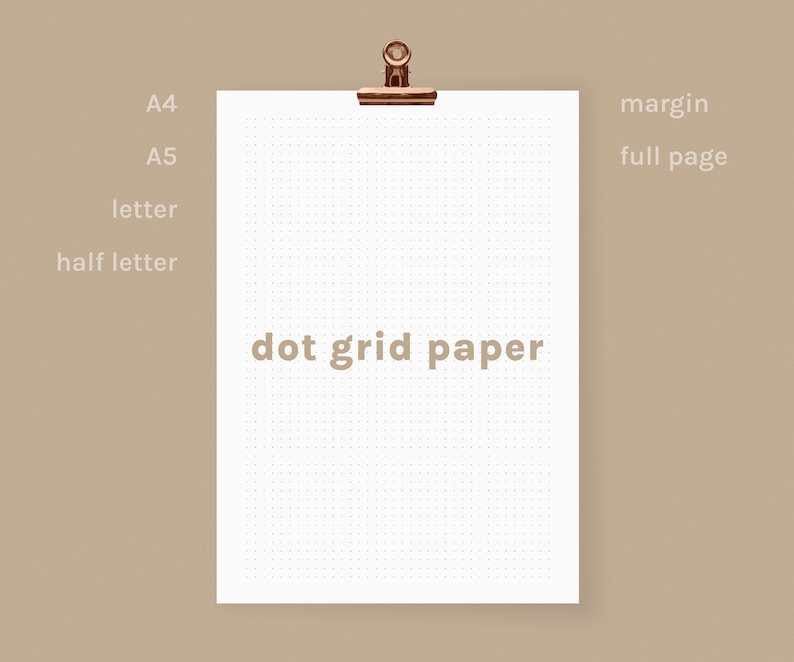 Printable Dot Grid Paper - Dot Sheet Printable - Journal Pages - PDF ...