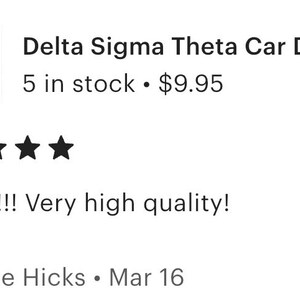 Delta Sigma Theta Car Decal - Etsy