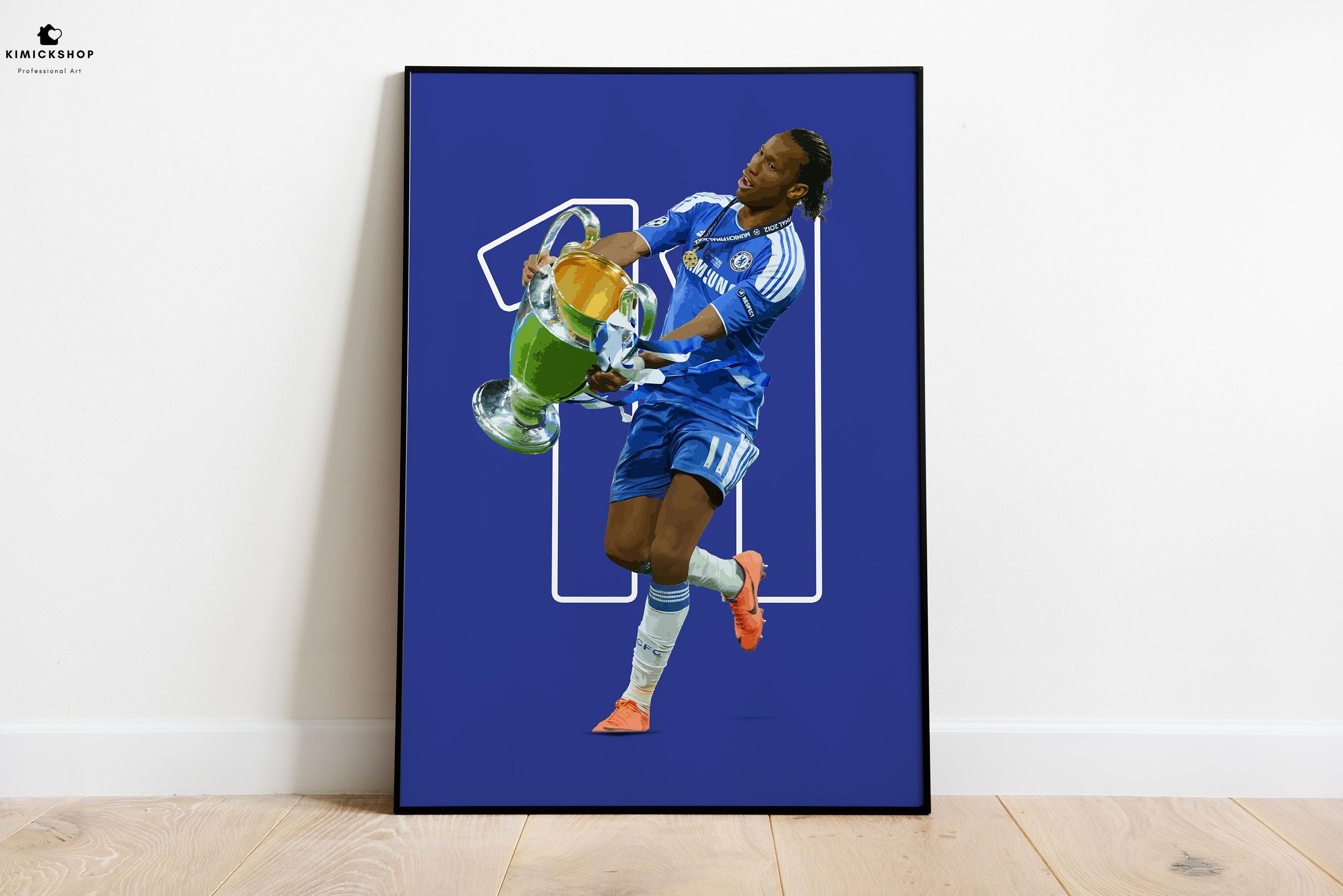 Didier Drogba Chelsea Club Number 11 Footballer Sports Lover | Etsy