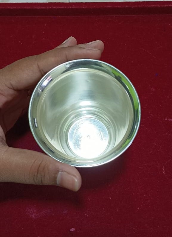 999 Pure Silver Glass Milk Pattern for Gifting and Personal - Etsy