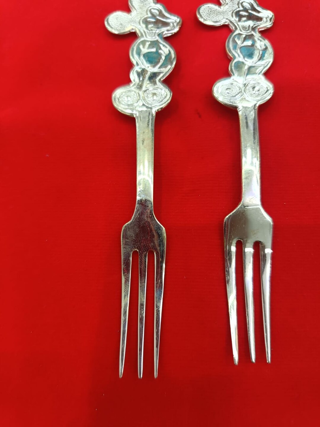 Pure Silver Mickey Mouse Baby Food and Fruit Serving Fork – Perfect for ...