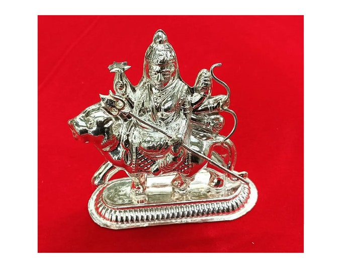 Pure Silver Durga Idol for Worship Home Temple Usage of Maa - Etsy