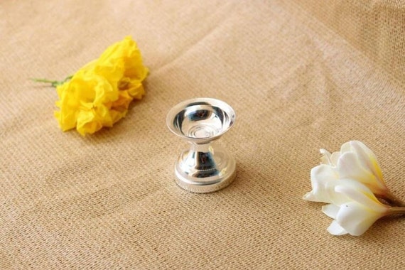 Pure Silver Round Diya for Pooja Room Return Gifts Silver | Etsy