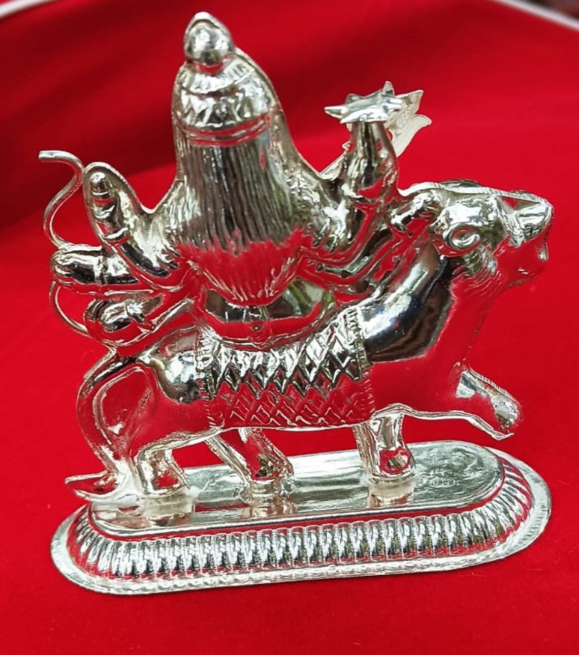 Pure Silver Durga Idol for Worship Home Temple Usage of Maa - Etsy