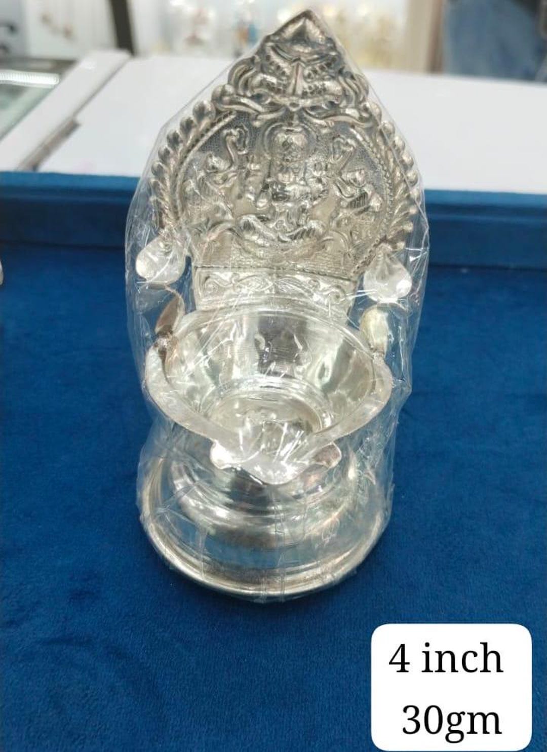 Pure Silver Lakshmi Diya Lamp for Pooja Mandir, for Return Gifts ...