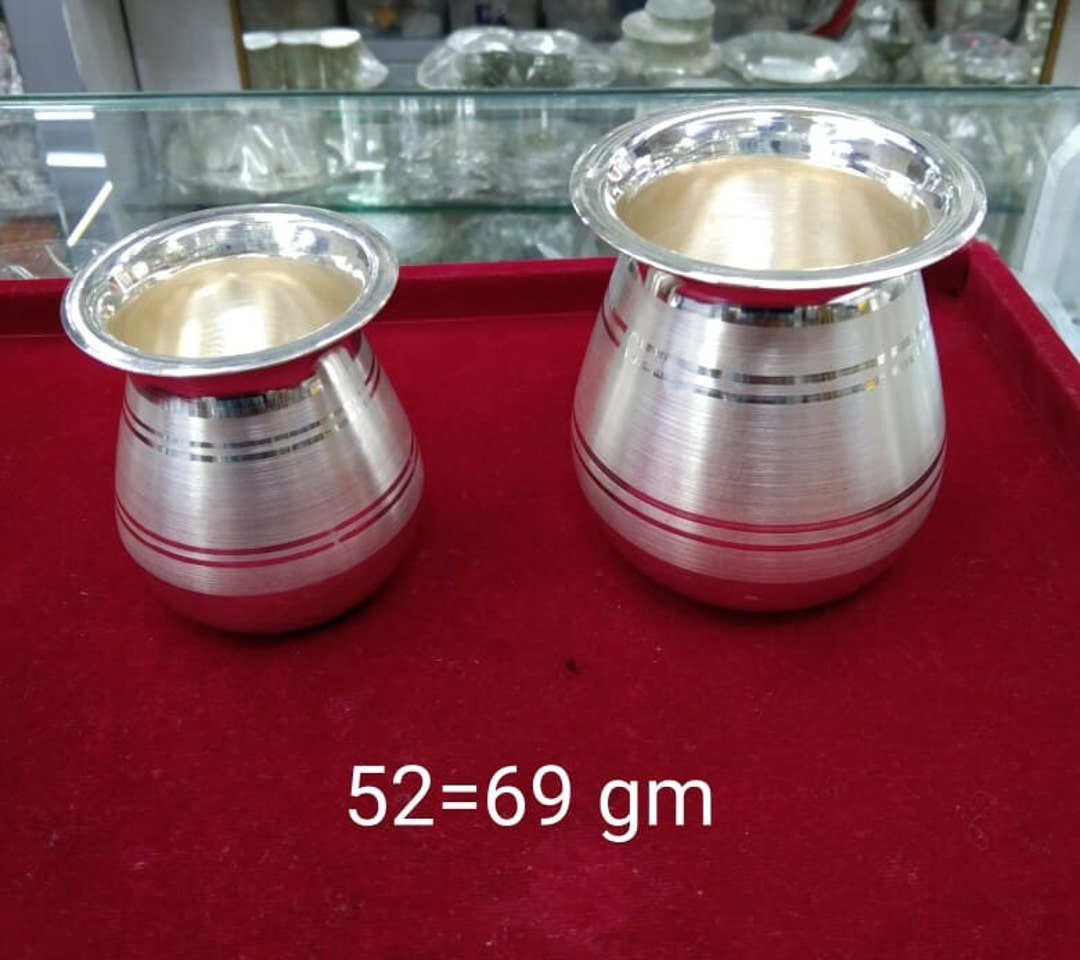 Pure Silver Kalash for Gift, Silver Marwadi Lota for Kitchen, Silver ...