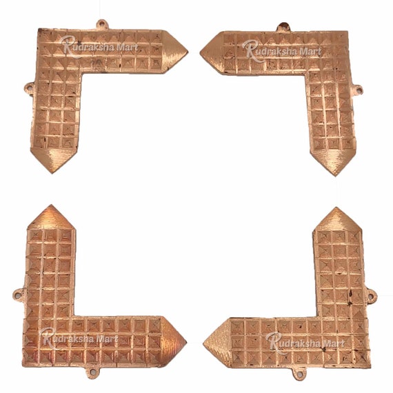 Copper Corner Pyramid Vastu Correction Set of 4 Pieces | Etsy