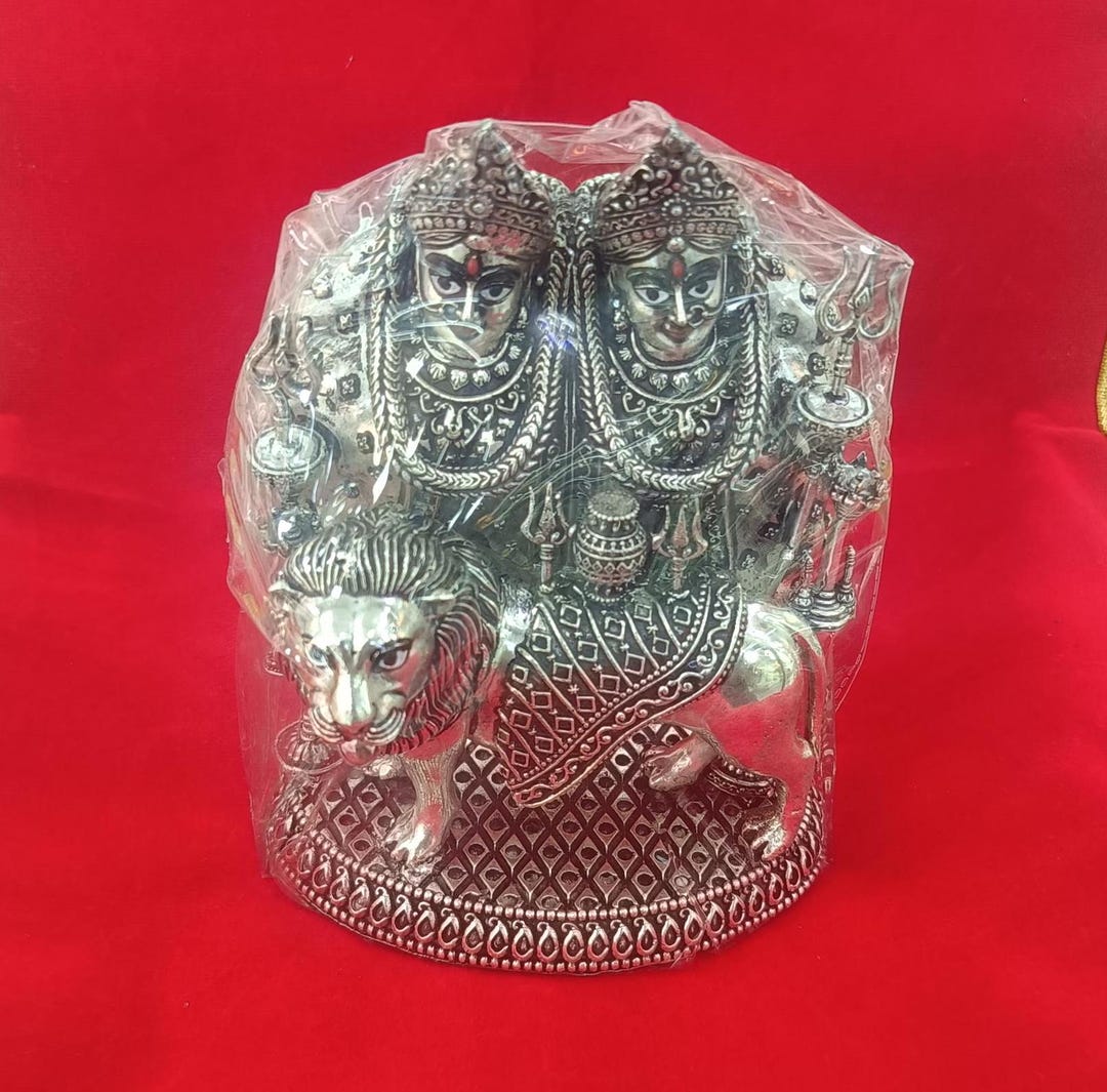 Silver Chamunda Mata Beautiful Idol for Pooja Mandir - Etsy