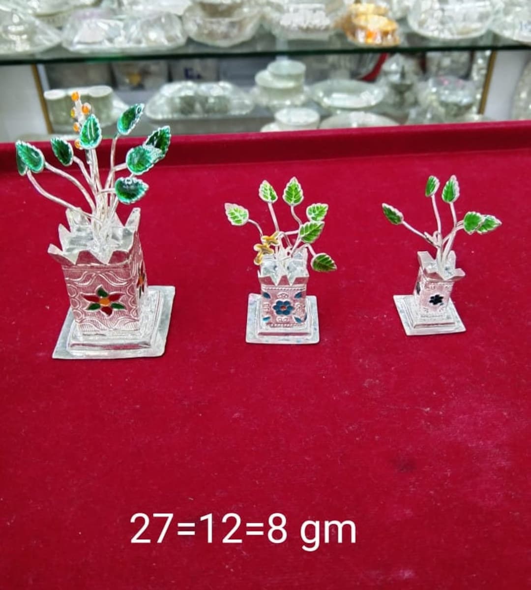 Silver Tulsi Leaf Handmade Tulsi Plant Basil Rosary Plant for Puja ...