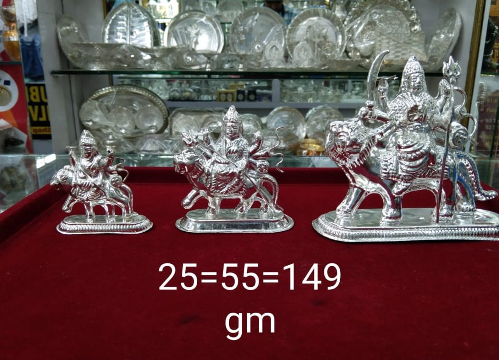 Pure Silver Durga Idol for Worship Home Temple Usage of Maa - Etsy