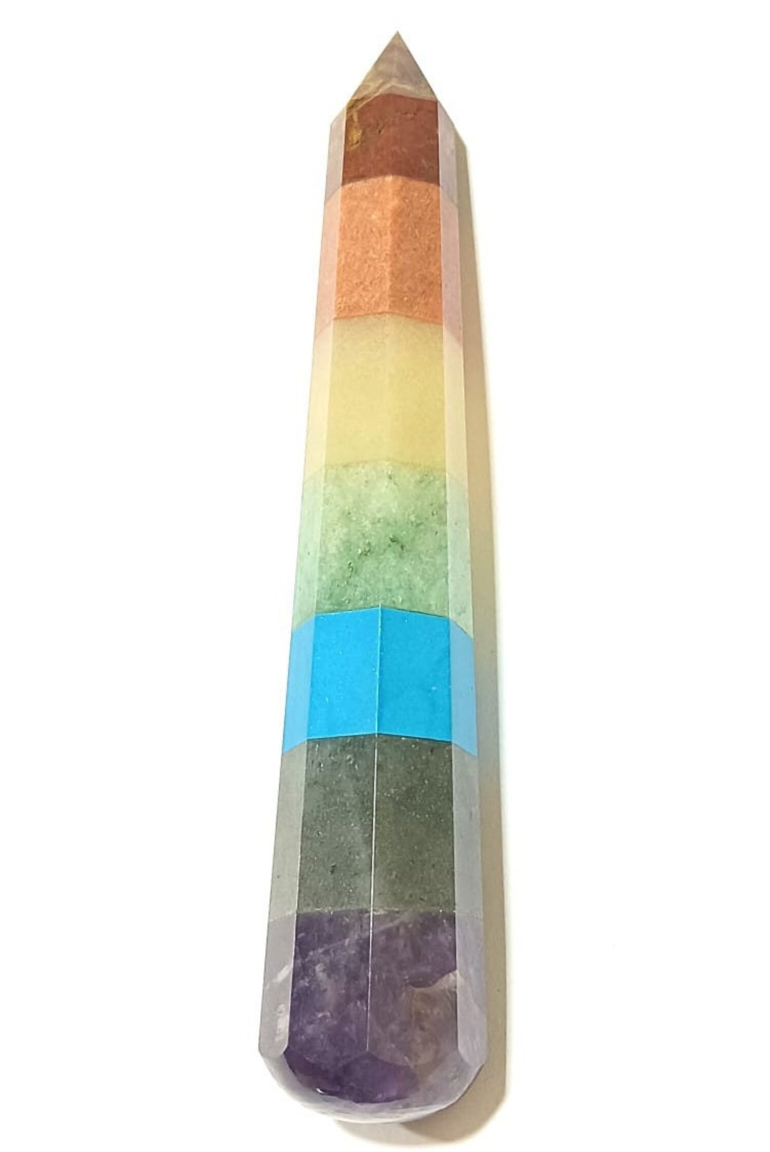7 Chakra Healing Crystal Wand - Etsy