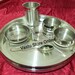 999 Pure Silver Dinner Set / Utensils Silver Thali Set, Complete Pure ...