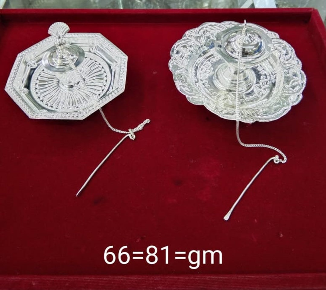 Antique Silver Attar Dani in Pure Silver for Gifting and Persona Usage ...