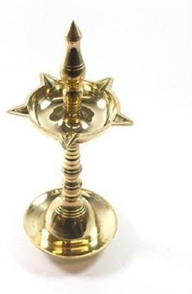 Pure Brass Diya Stand, Samai Oil Lamp in Brass Hindu Religion Puja ...