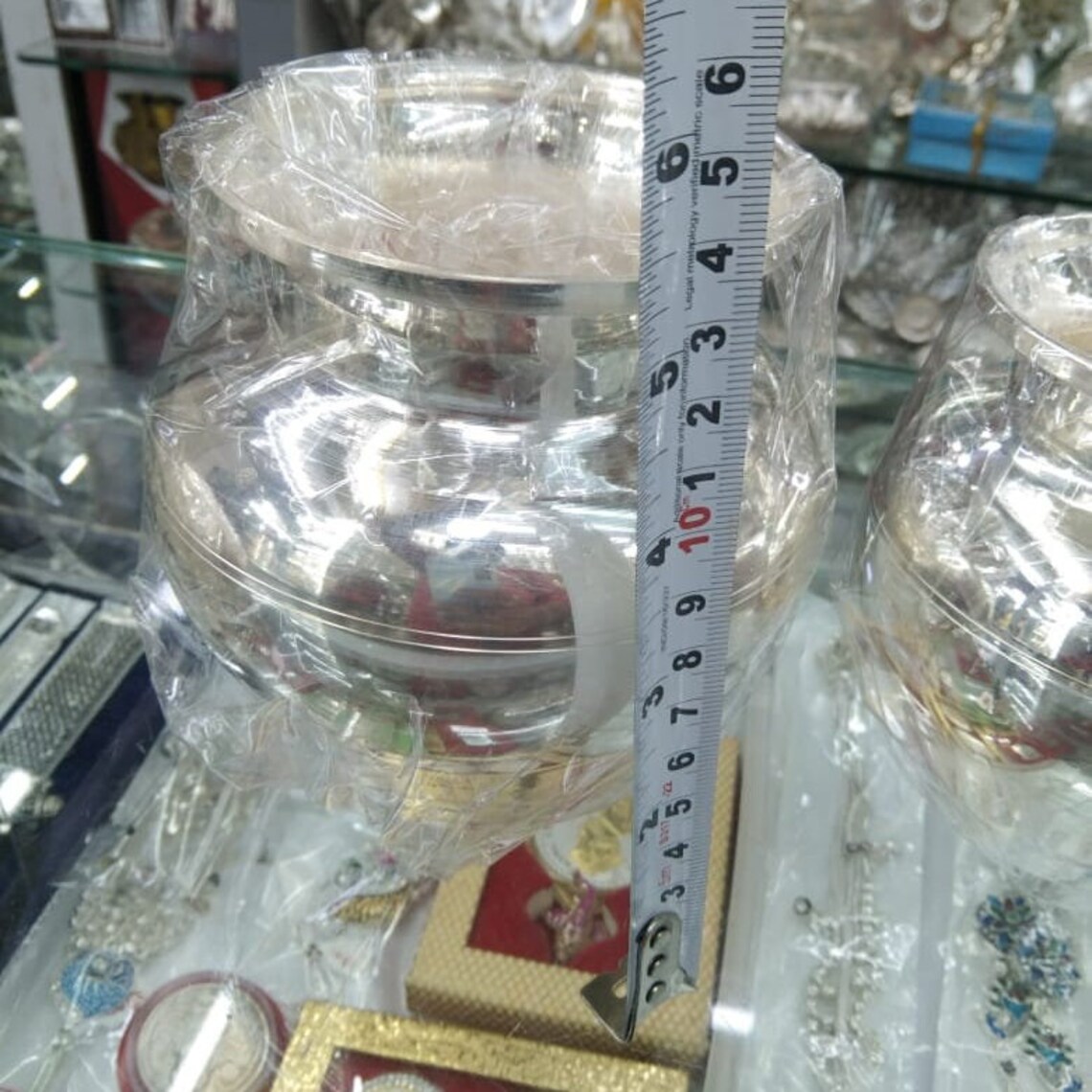 Pure Silver Kalash for Pooja Mandir Lota, Silver Kalasam for Gift and ...