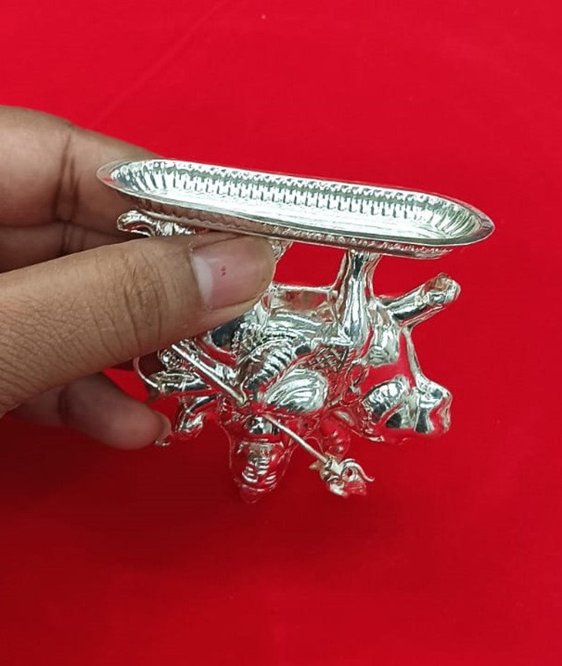 Pure Silver Durga Idol for Worship Home Temple Usage of Maa - Etsy