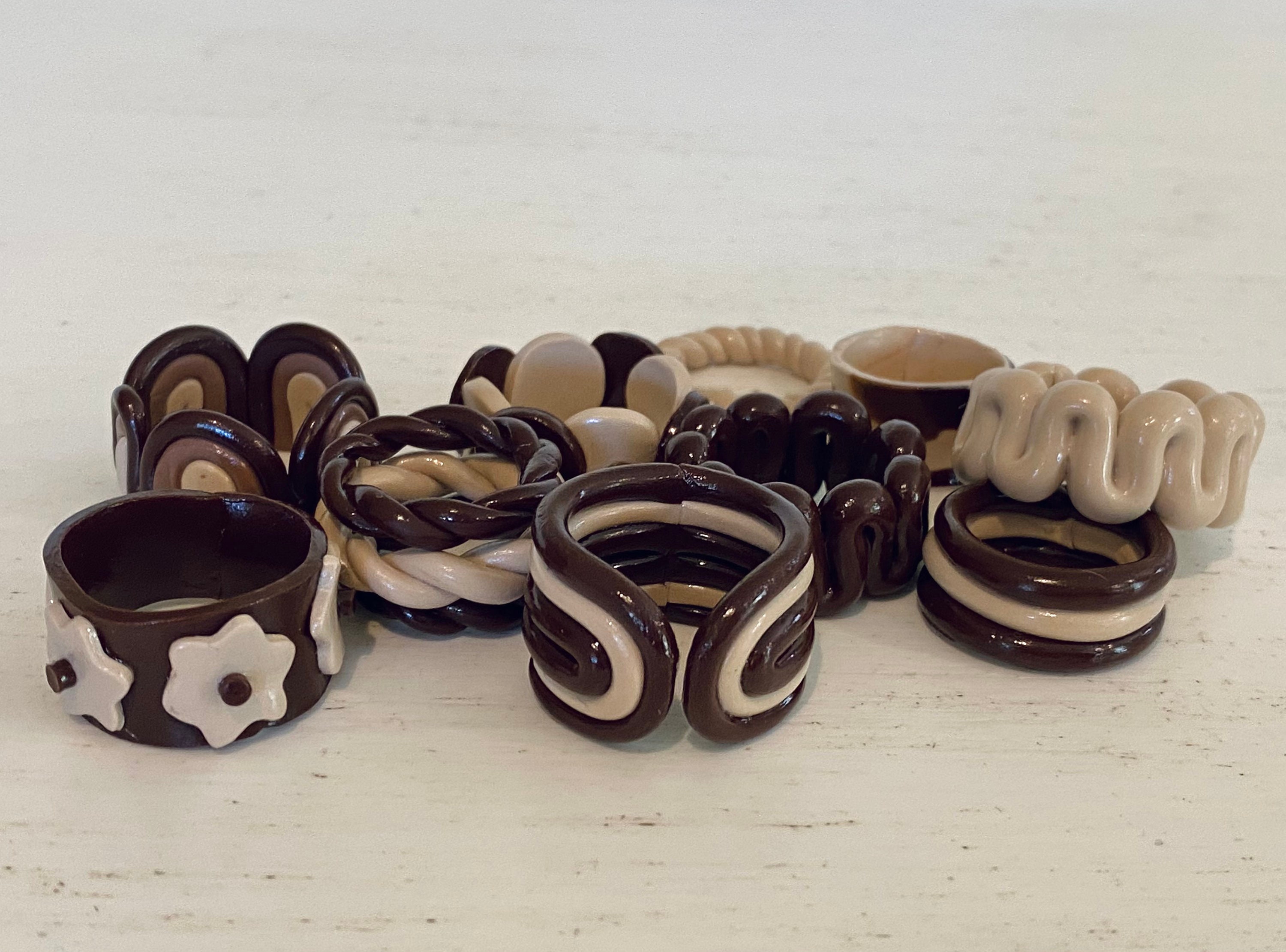 Ton Ring Set Chunky Clay Ring y2k inspirierter Ton Ring | Etsy