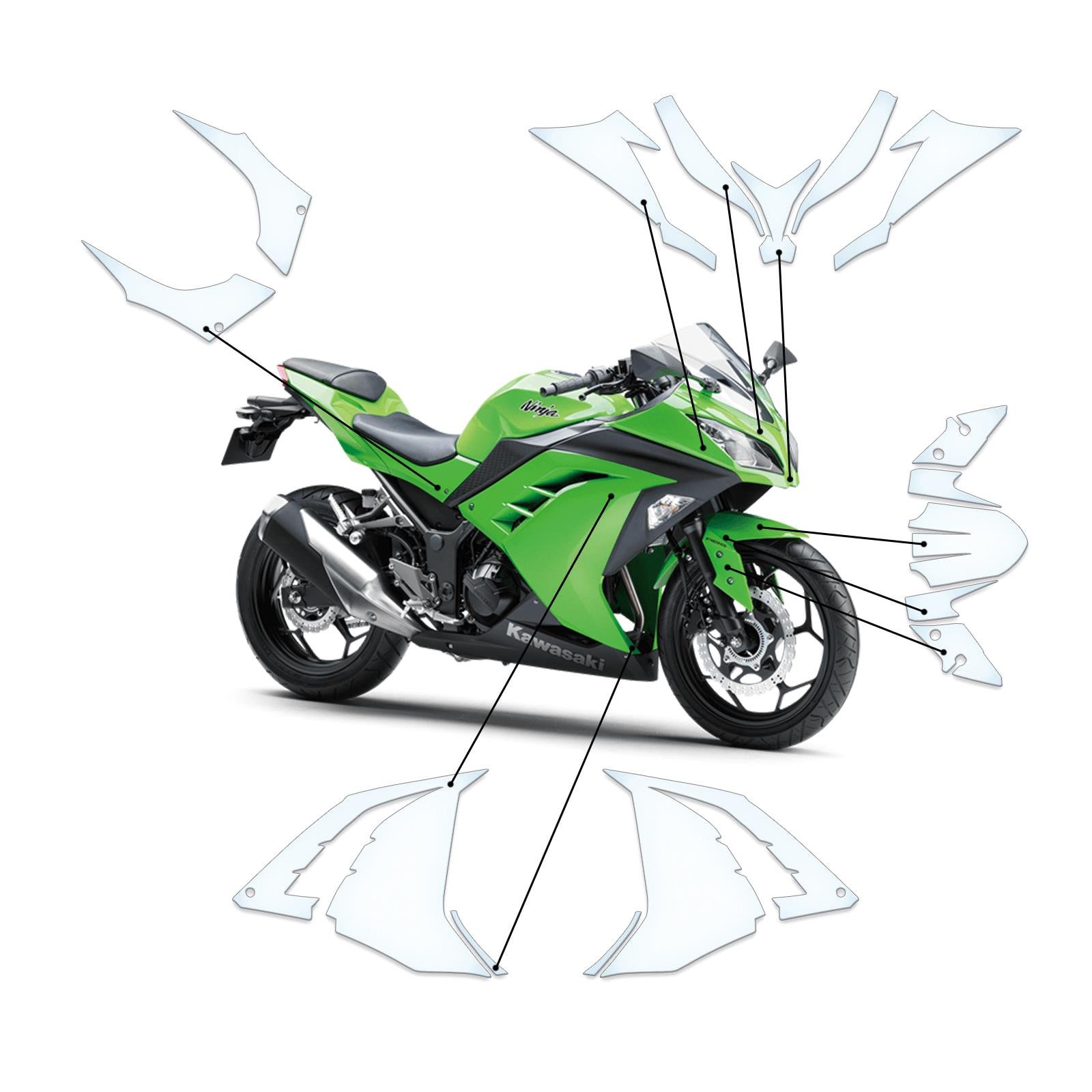 Green Ninja 300 With Chains