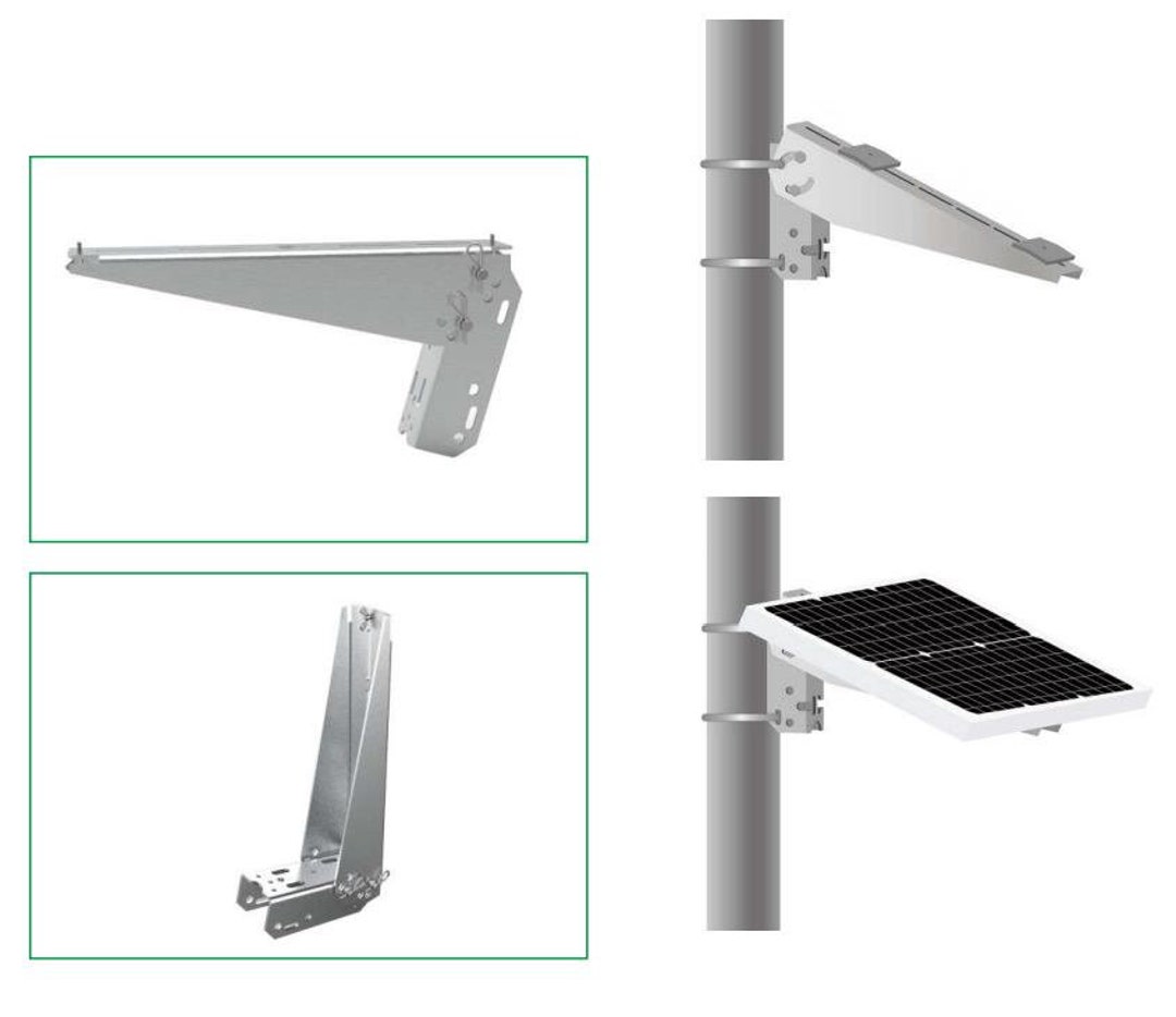 Solar Module PV Module Mounting Mast Bracket Pole Complete Set - Etsy