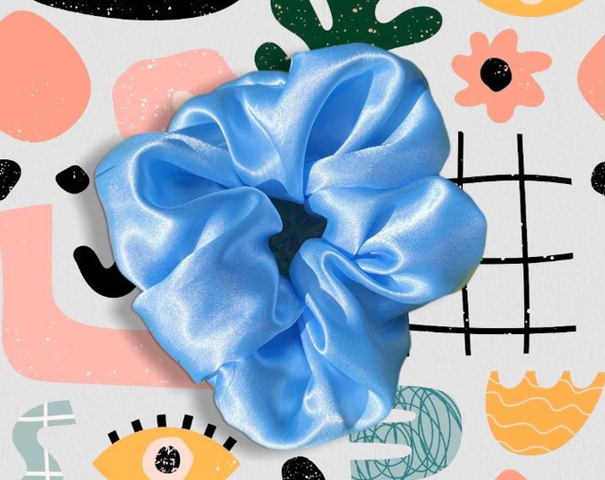 Cinderella Dusty Blue Satin Silk Scrunchie - Etsy Canada