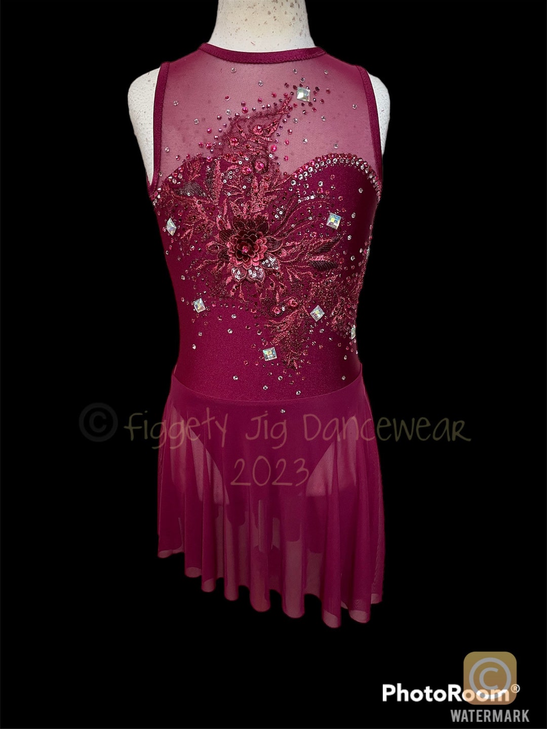 Beautiful Wine Coloured Lyrical Modern Dance Costume. Age 11 “rose ...