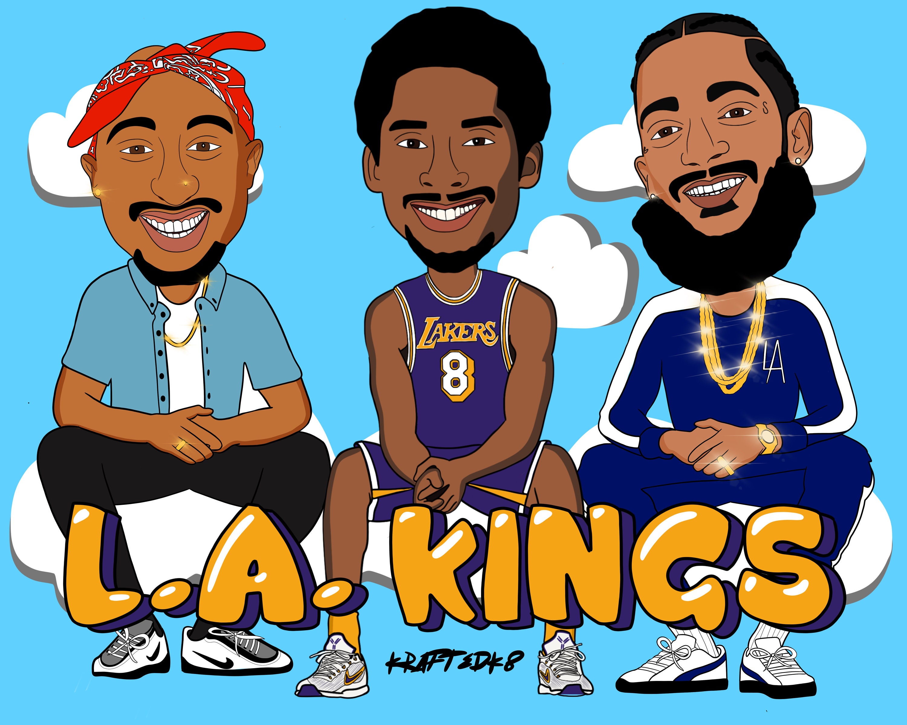 L.A. Könige / Tupac Shakur / Kobe Bryant / Nipsey Hussle / | Etsy L.A. Könige / Tupac Shakur / Kobe Bryant / Nipsey Hussle / | Etsy