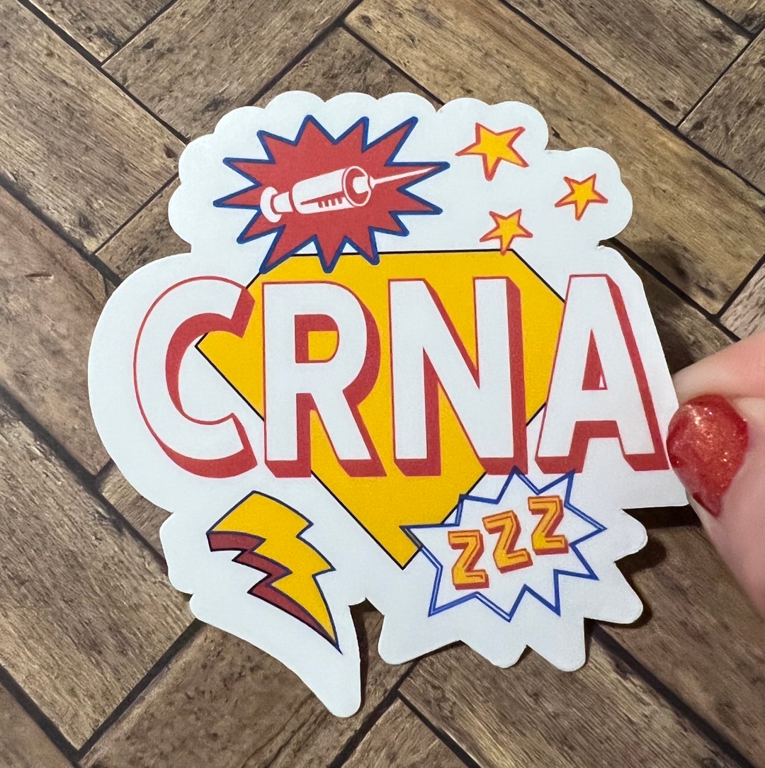 CRNA Comic Superhero Sticker/anesthesia Goals/anesthesia - Etsy