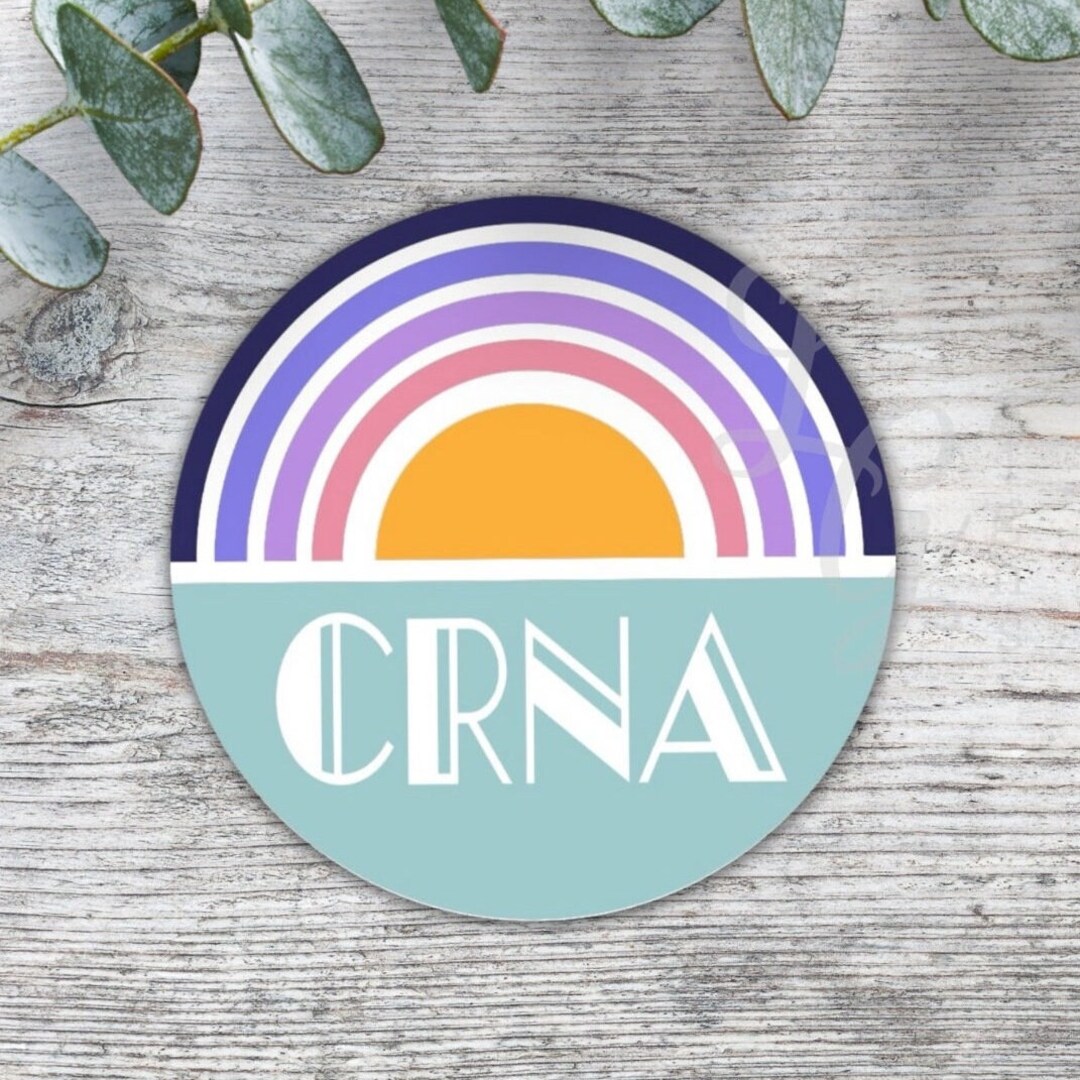 CRNA Retro Rainbow Sticker/anesthesia Goals/anesthesia Sticker/crna ...