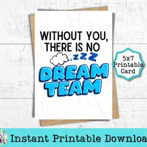 Anesthesia Printable Card Instant Digital Download Dream Team ...