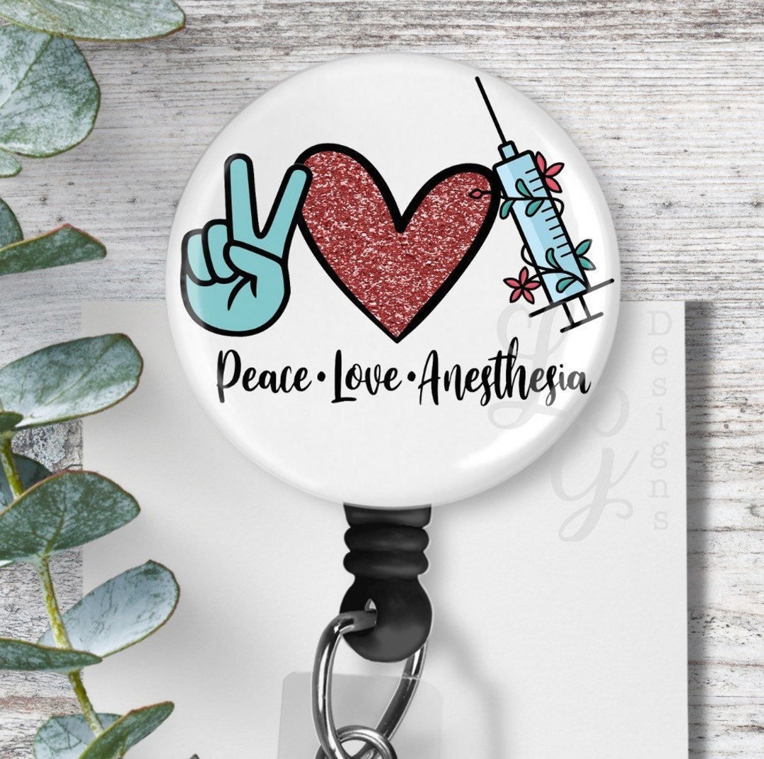 Floral Anesthesia Badge Reel: CRNA Nurse Gift - Etsy