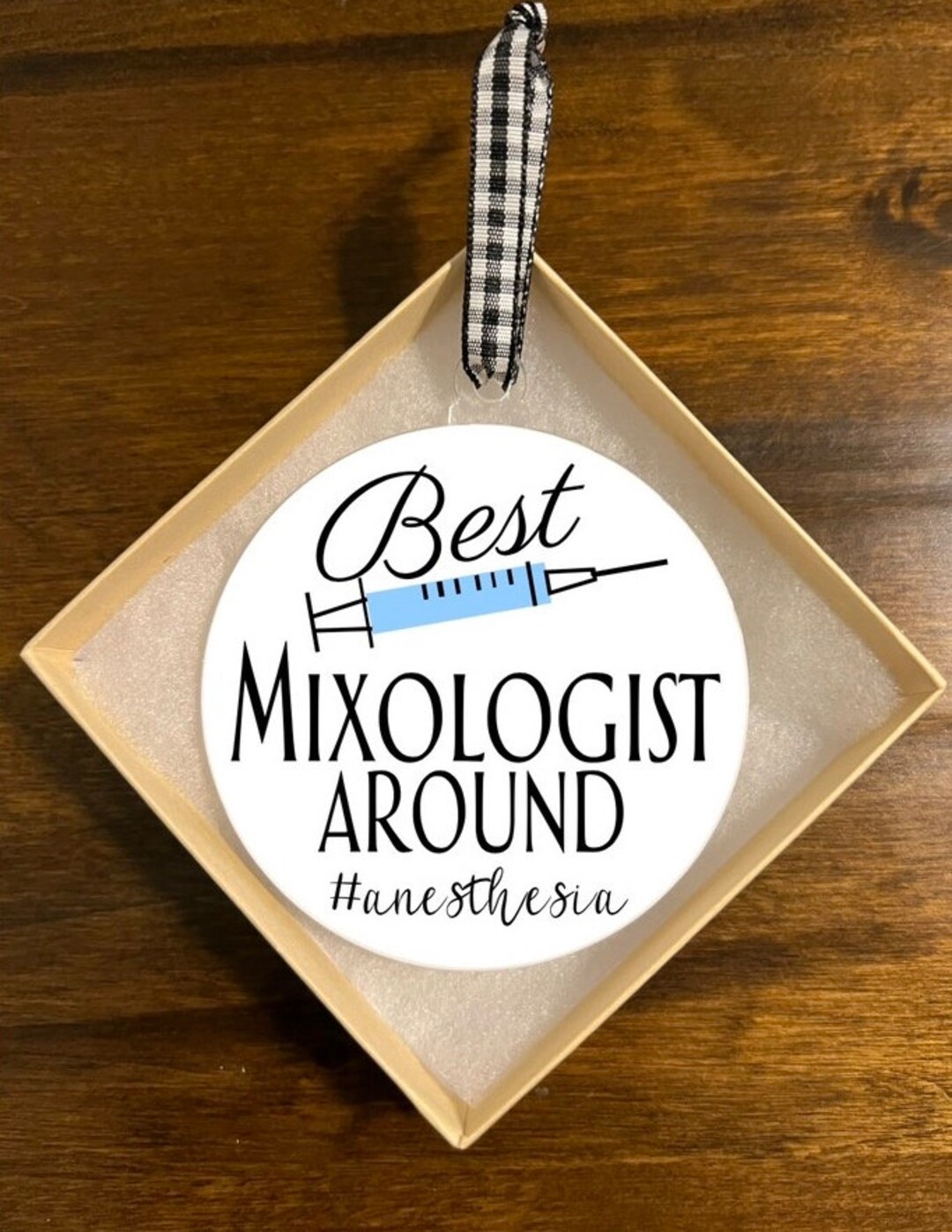 Best Mixologist Around Ornament/anesthesia Christmas Gift/anesthesia ...