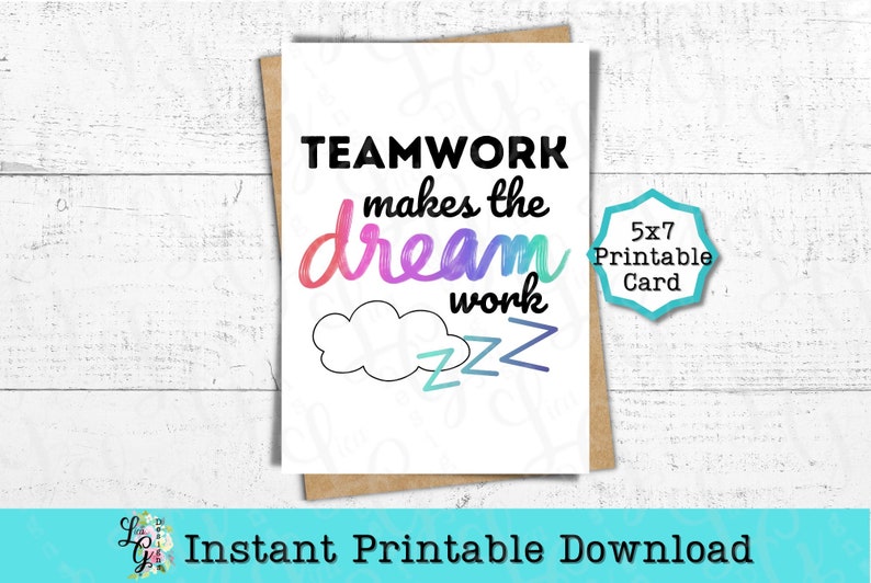 Anesthesia Printable Card Instant Digital Download Teamwork - Etsy