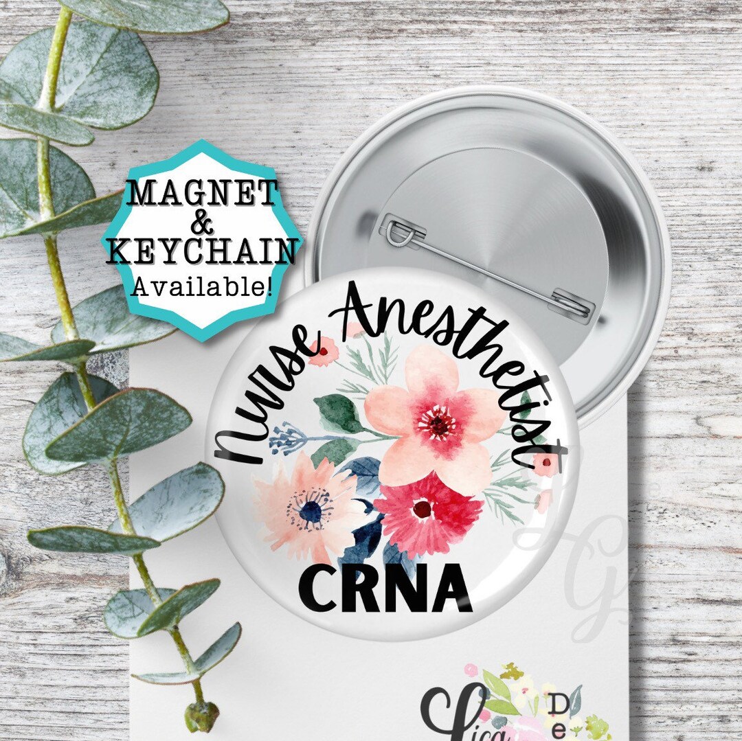 Anesthesia Pin Anesthesia Magnet Flower Nurse Anesthetist Magnet ...