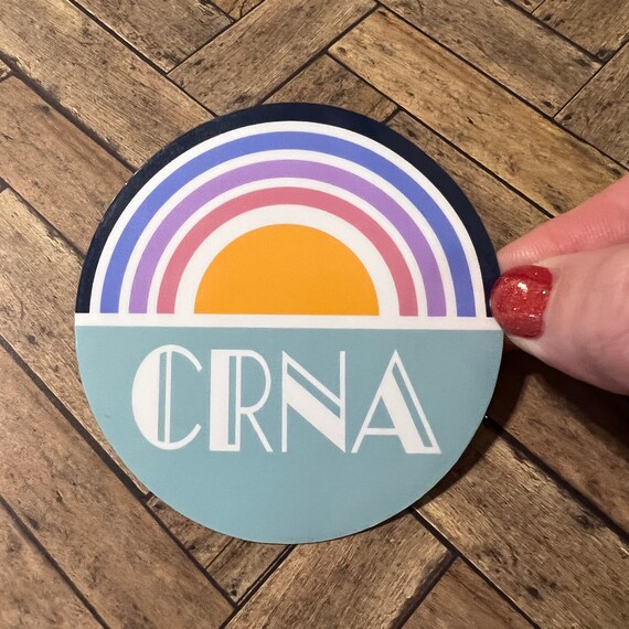 CRNA Retro Rainbow Sticker/anesthesia Goals/anesthesia | Etsy
