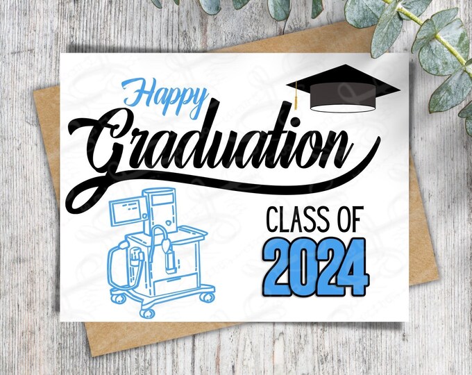Anesthesia Graduation Card Anesthesia Card Funny Anesthesia Card CRNA ...