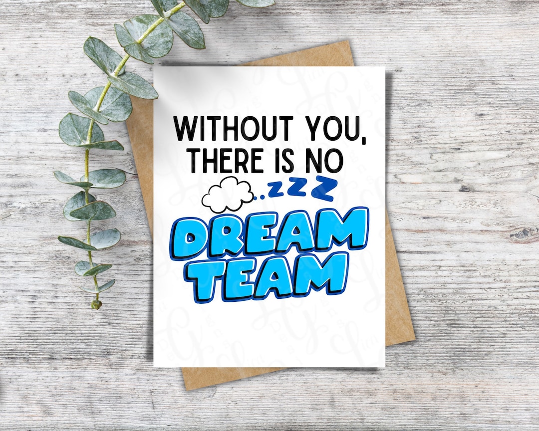 Dream Team Anesthesia Card Funny Anesthesia Card CRNA Card Anesthesia ...