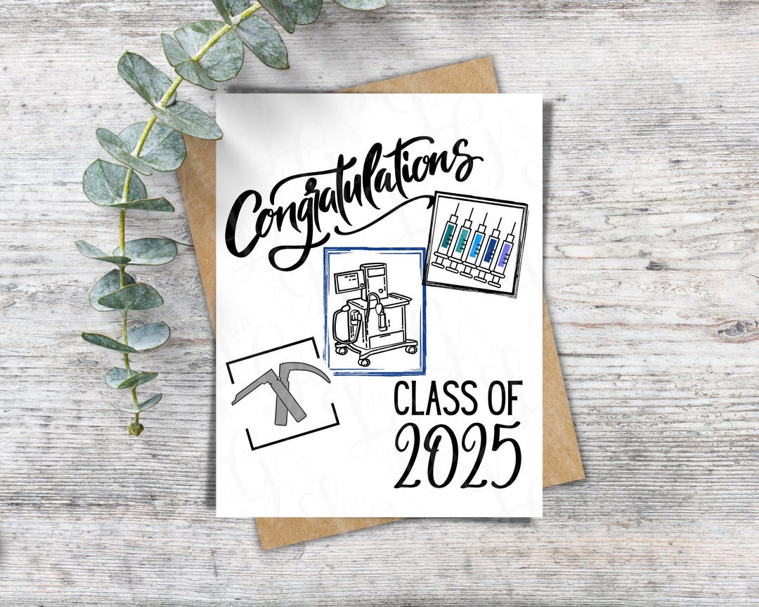 Anesthesia Graduation Card Anesthesia Card Funny Anesthesia Card CRNA ...